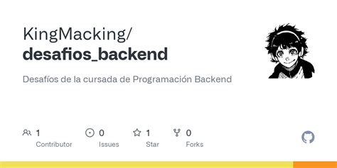 GitHub KingMacking desafios backend Desafíos de la cursada de Programación Backend