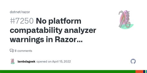 no platform compatability analyzer warnings in razor code sections