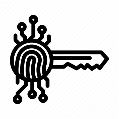 Encryption Biometric Authentication Scan Identification Fingerprint Iris Icon Download