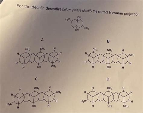 [solved] H3c For The Decalin Derivative Below Please Ide