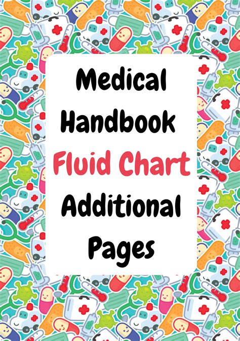fluid input output chart a5 double sided for binder insert of medical