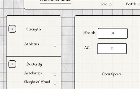 github wichen42 interactive character sheet dynamic rpg character