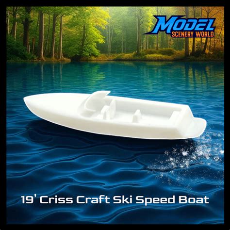 Ho Scale 187 19 Criss Craft Ski Speed Boat Resin Model Scenery World