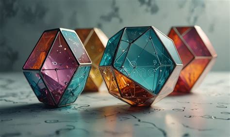 Three Colorful Gemstones Each With Unique Shape And Hue Are Arranged In Triangular Formation