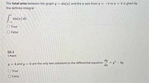 Solved The Total Area Between The Graph Y Sin X And The Chegg Com