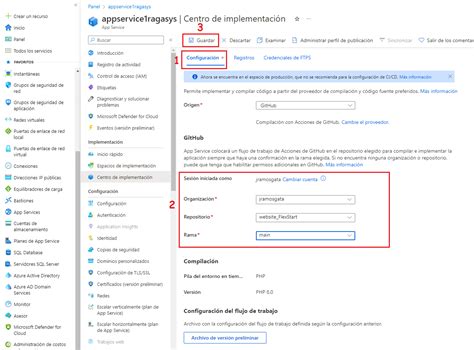 Azure App Services Implementación Por Github Ragasys Sistemas