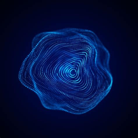 Premium Photo Futuristic Sphere Made Of Particles Flow Of Atoms In