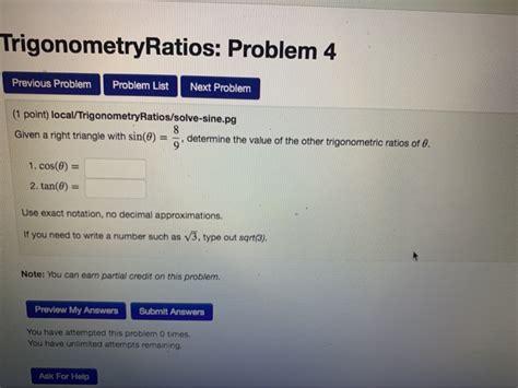solved trigonometry ratios problem 4 previous problem