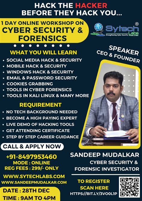 🚨 1 Day Online Workshop On Cyber Security And Forensics 🚨 📅 Date 28th 🚨 1 Day Online Workshop On Cyber Security And Forensics 🚨 📅 Date 28th