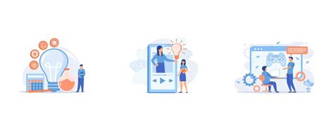 Premium Vector Stem Education Model Video Tutorial Watching