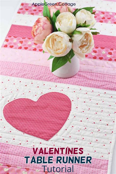 Valentine Table Runner Pattern To Make This Season Applegreen Cottage In 2024