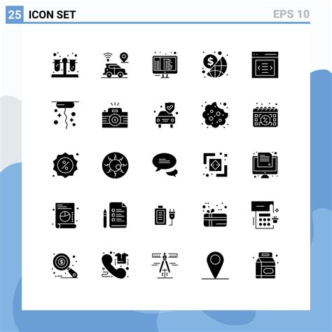 Pictogram Set Of Simple Solid Glyphs Of Slider Communication Coding Money Global Editable