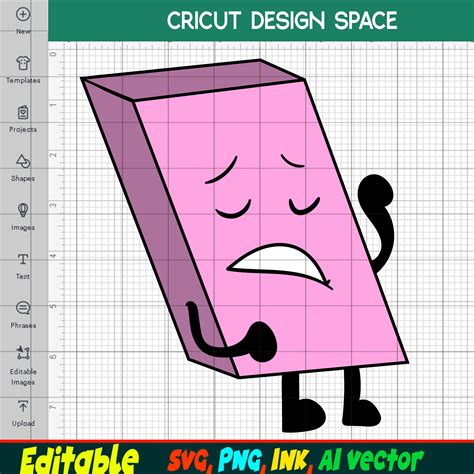 Editable Bfdi Eraser Svg Bfdi Eraser Pngbfdi Eraser Colorin Inspire