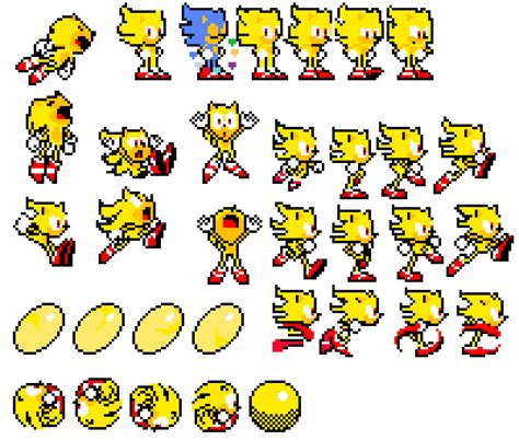Ultimate Super Sonic Sprite Sheet