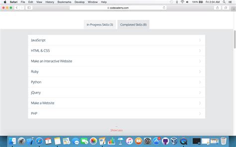 Codecademy Progress Spencer Rodewald