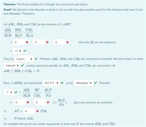 solved theorem the three medians of a triangle are concurrent and