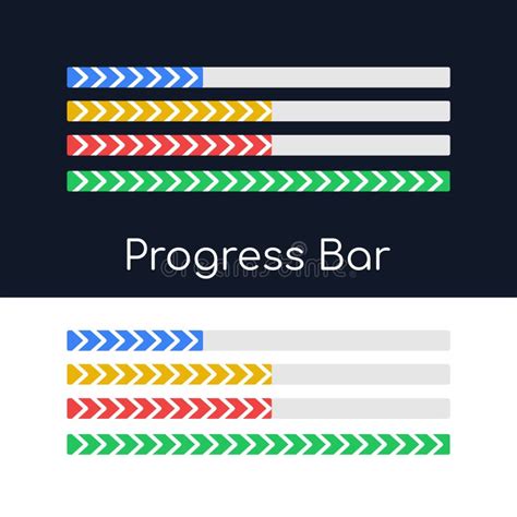 Progress Bar User Interface Design Stock Vector Illustration Of