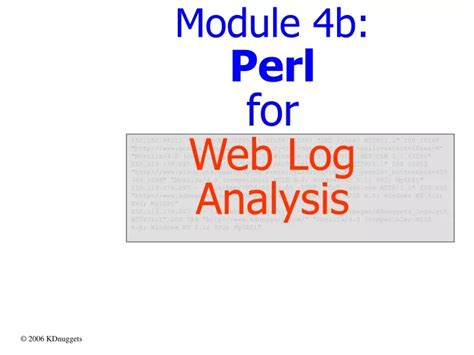Ppt Module 4b Perl For Web Log Analysis Powerpoint Presentation