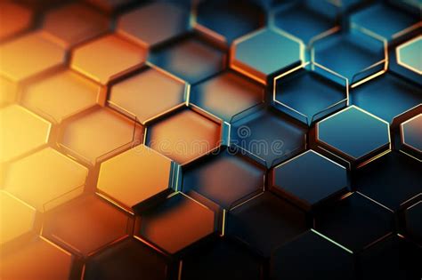 Modern Hex Backdrop Ideal For Sleek Designs Generous Text Room Stock Illustration