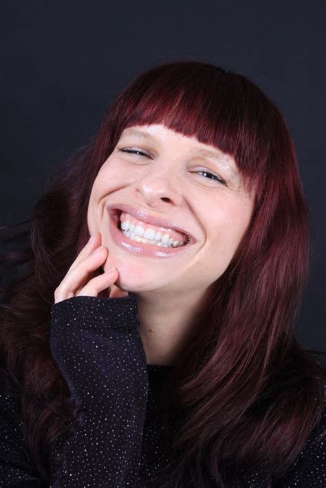 Pretty Smiling Redhead Stock Photo Image Of Adult Face