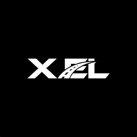 Xel Letter Logo Design On Black Background Xel Creative Initials