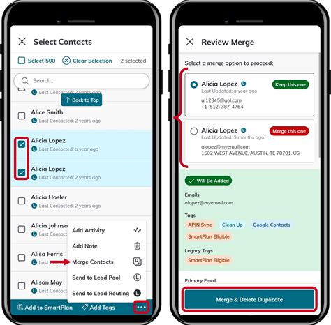 identify and merge duplicate team contacts using the command app teams