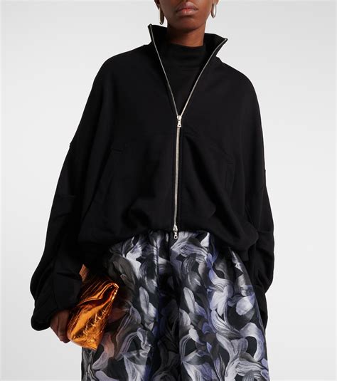 Cotton Jersey Sweatshirt In Black Dries Van Noten Mytheresa