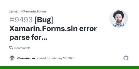 Bug Xamarin Forms Sln Error Parse For Xamarin Forms Platform UAP Csproj Issue 9493