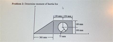 Solved Problem 2 Determine Moment Of Inertia Ixx N 150 Mm Chegg Com