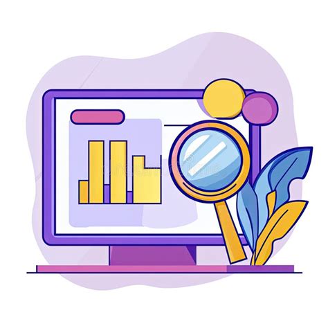 Data Analysis Magnifying Glass On Chart Stock Image Image Of Data