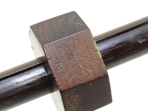 Superb Star Tool Company Patented April 21 1867 Rosewood And Brass Marking Gauge Michael