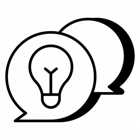Idea Chat Idea Communication Idea Conversation Creative Chat Creative Communication Icon