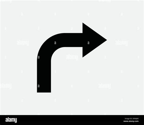 Turn Right Arrow Road Traffic Sign Point Pointer Direction Navigation Symbol Street Shape