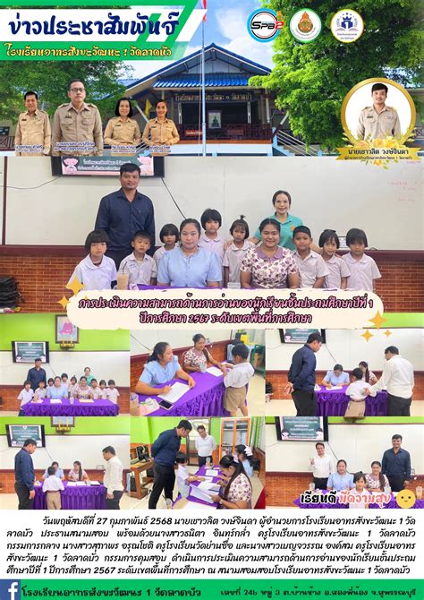 โรงเรียนอาทรสังขะวัฒนะ วันพฤหัสบดีที่ 27 กุมภาพันธ์ 2568 นายเชาวลิต วงษ์จินดา ผู้อำนวยการ