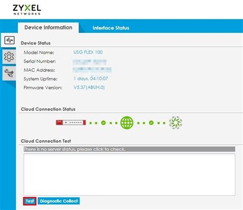 How To Run A Connection Test From The Devices Local Web Gui When The Device Is Offline From The