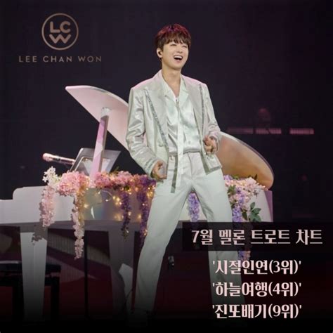 이찬원 시절인연 멜론 7월 트로트 차트 Top3