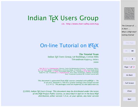 Tutorial Latex Manual Latex Muito Bom Do Indian Tex Users Group Em
