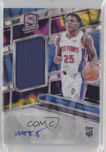 2023 Panini Spectra Jersey Supernova Prizm 75 Marcus Sasser 206 Rookie Auto Rc Ebay