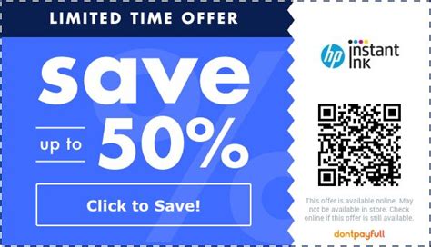 Off Hp Instant Ink Promo Codes Coupons Oct