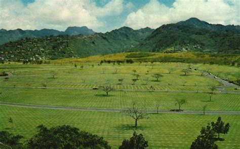 Vintage Postcard Punchbowl Craters National Memorial Cemetery Honolulu Hawaii Hi United States