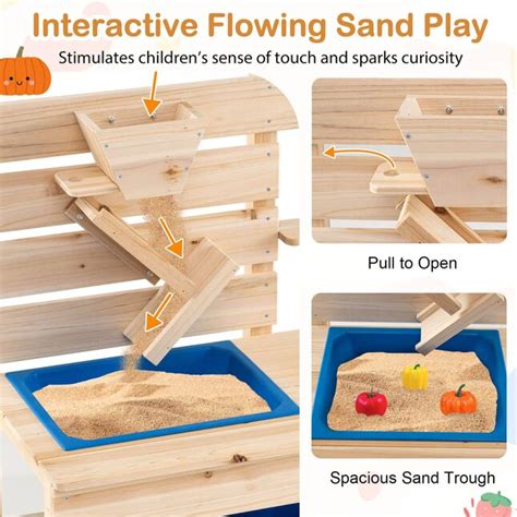 Costway Mud Kitchen With Detachable Sandbox Outdoor Play Pretend
