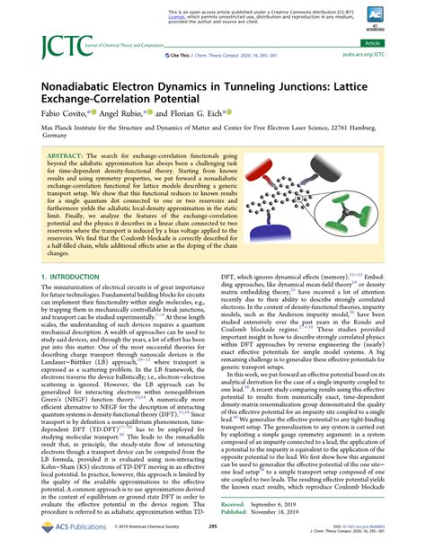 Pdf Nonadiabatic Electron Dynamics In Tunneling Junctions Lattice
