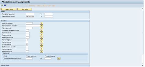PBAB SAP Tcode Maintain Vacancy Assignments Transaction Code