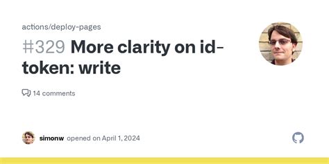 More Clarity On Id Token Write · Issue 329 · Actionsdeploy Pages