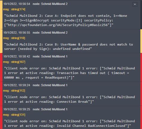 Error Invalid Channel BadConnectionClosed Issue Mikakaraila Node Red Contrib Opcua