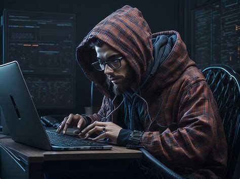 Premium Ai Image Portrait Of Male Computer Programmer
