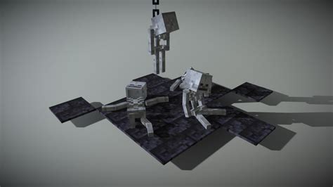 Minecraft Skeletons Blockbench Model For Halloween Decorations