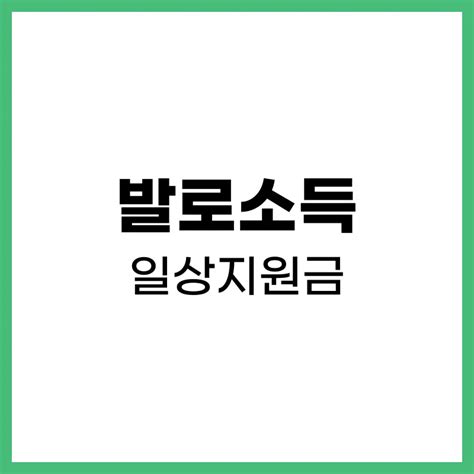 발로소득 일상지원금 후기와 건강한 일상을 위한 사용법