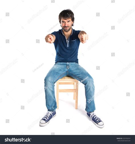 Man Pointing Front Over White Background Stock Photo Shutterstock
