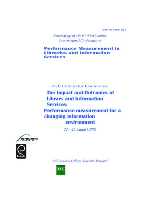Pdf Library Performance Measurement Performance Indicators And
